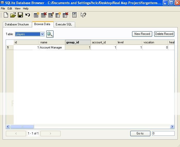 SQLite - How to make a God character | OTLand